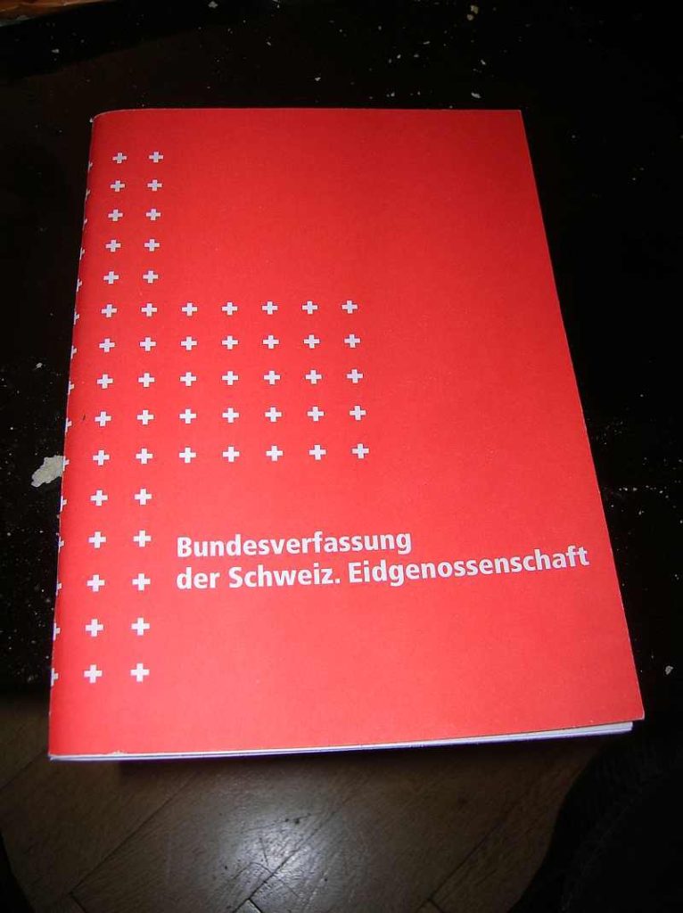 Swiss federal Constitution – Christian Bühlmann